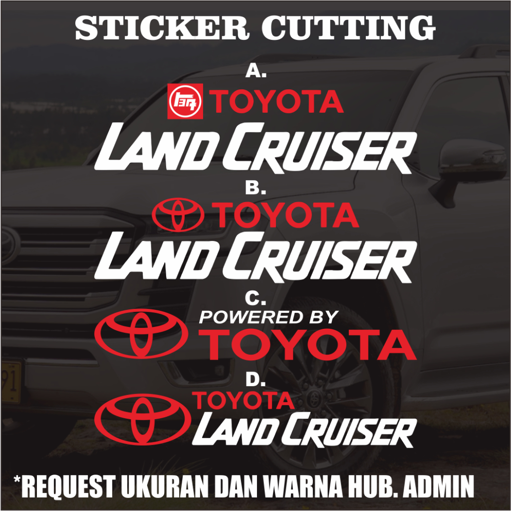 Jual Stiker Cutting Toyota Land Cruiser | Shopee Indonesia
