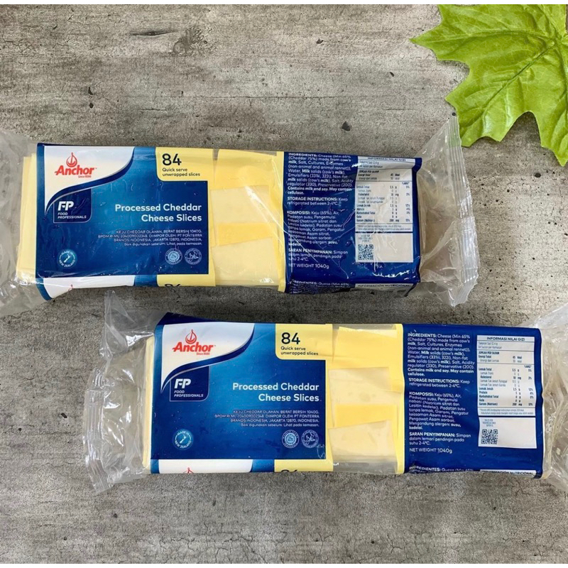 Jual Anchor Processed White Cheddar Cheese Slices [84 slices] | Shopee ...