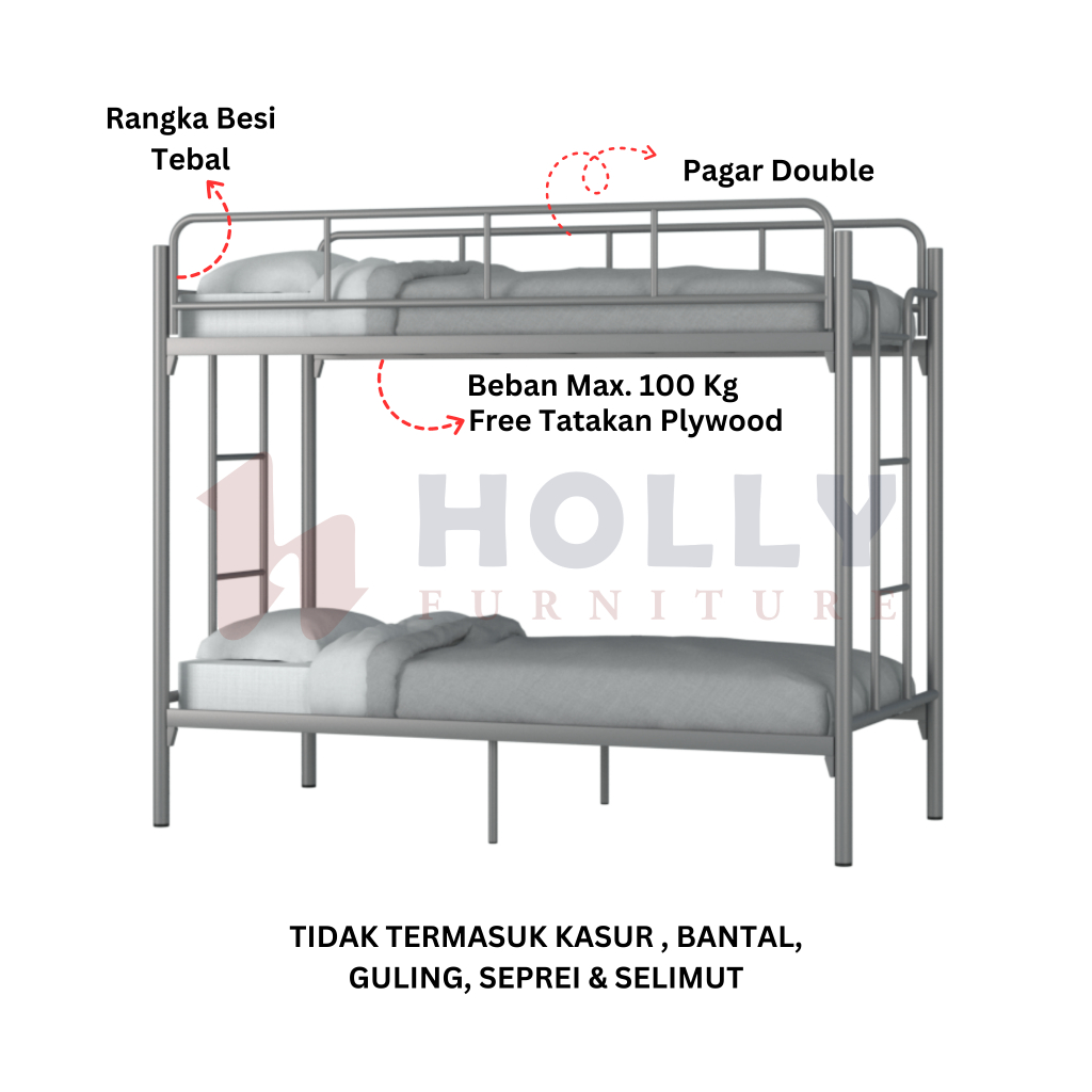 Jual Ranjang Besi Tingkat Bunk Bed Ranjang Susun | Shopee Indonesia