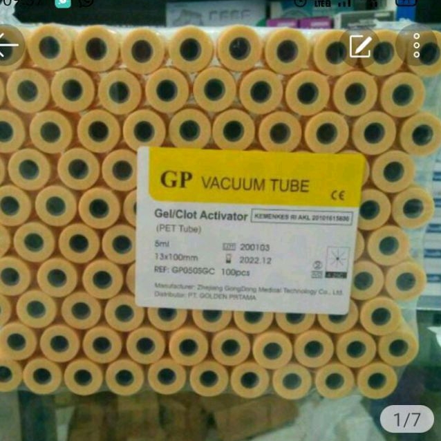 Jual Tabung Sample Darah Gel Clot Activator 5ml Vacum tube Clot ...