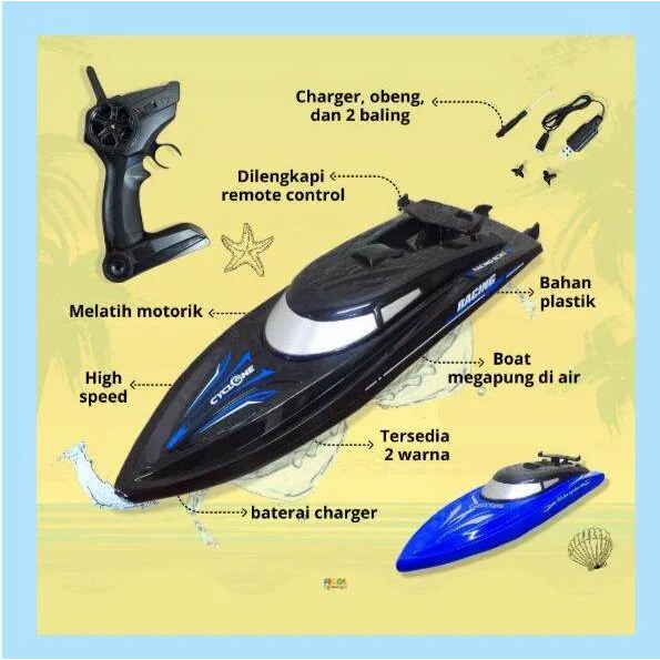 Jual Rc Speed Boat Kapal Perahu Racing Boat 2.4Ghz Long Lasting Remot ...