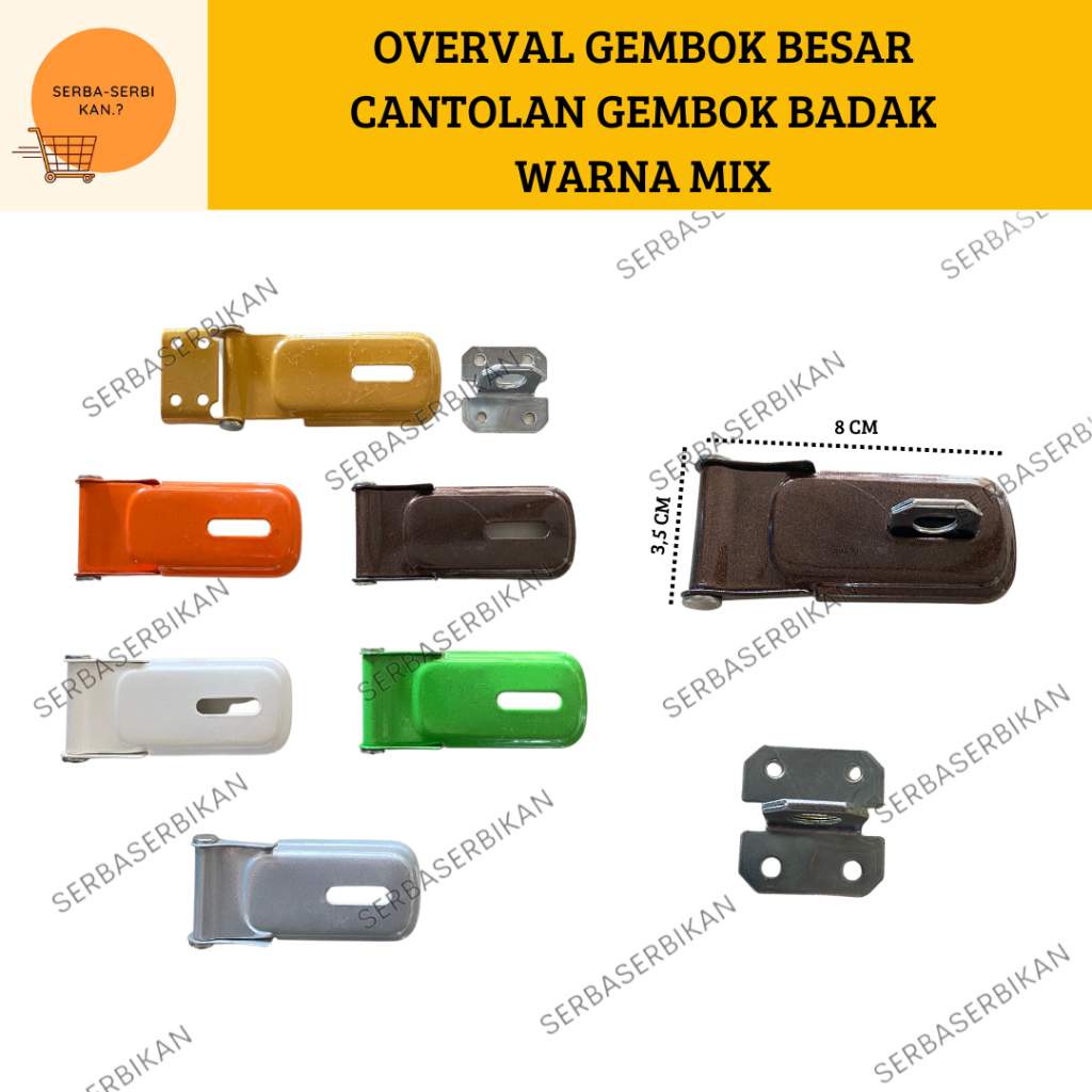 Jual OVERVAL GEMBOK OVERPAL CANTOLAN GEMBOK BESAR/BADAK WARNA WARNI ...