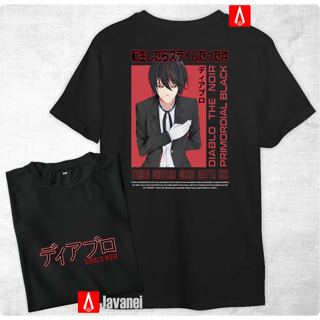 Jual Kaos Anime Diablo Noir Primordial BlackTensei Shitara slime datta ...