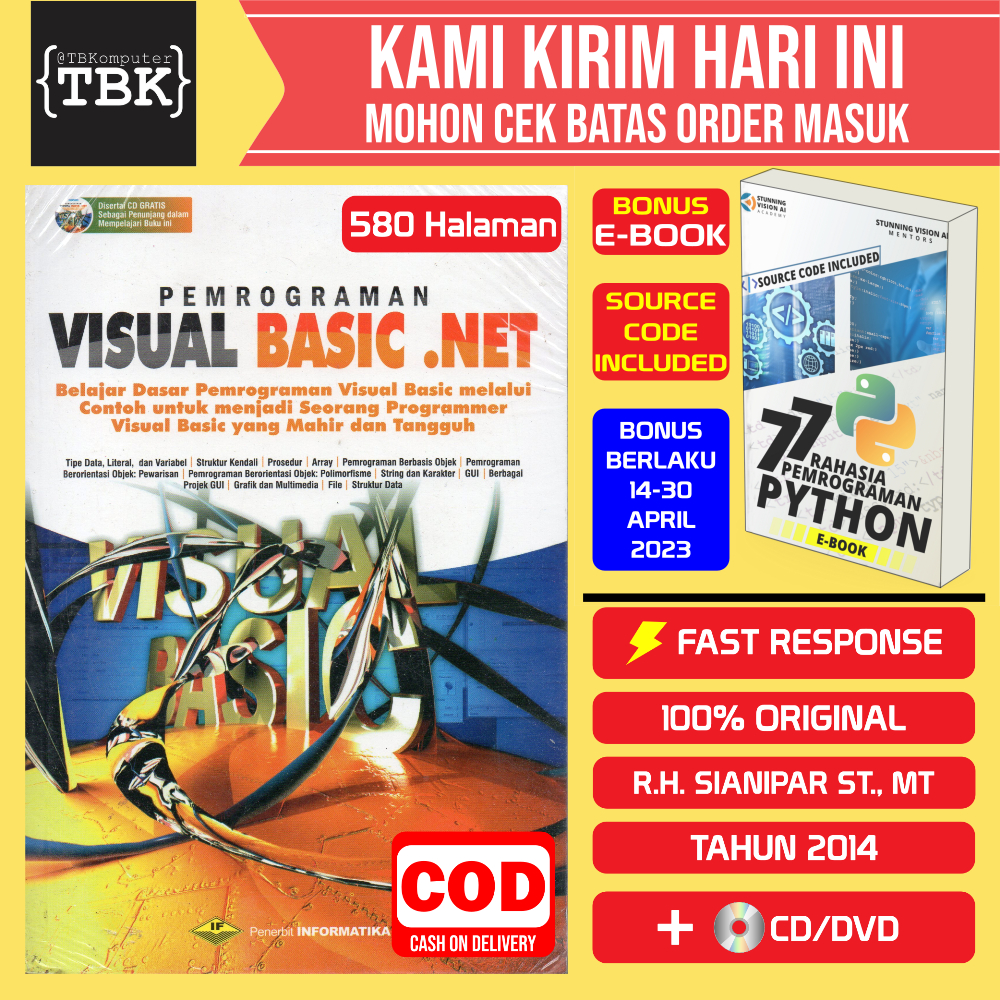 Jual BUKU PEMROGRAMAN VISUAL BASIC NET RH SIANIPAR | Shopee Indonesia