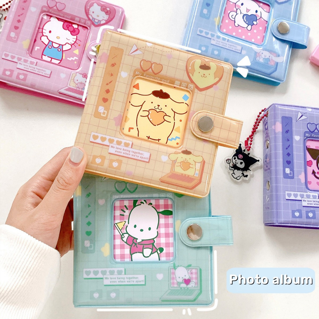 Jual Kawaii Sanrio album foto binder 3 ring mini dengan liontin 40saku ...