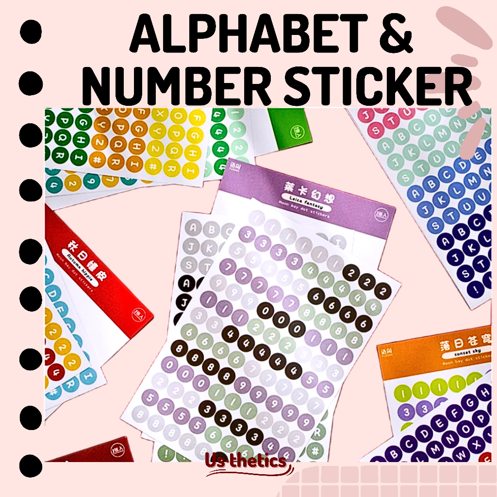 Jual (2 pcs) Stiker Huruf dan Angka | Number and Letter Stickers DIY ...