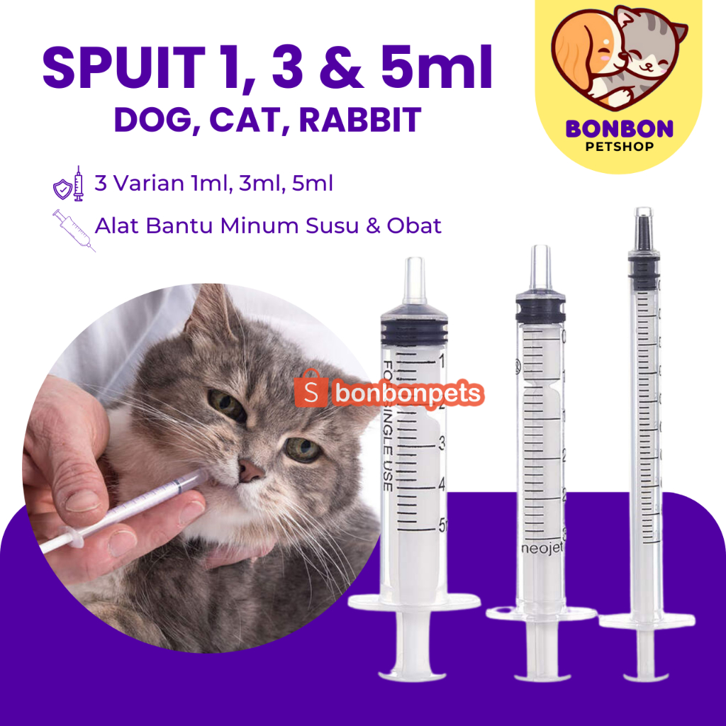 Jual Spuit Kucing 2ml 3ml 5ml 10ml Spet Kucing Pipet Kucing Pipet Hewan ...