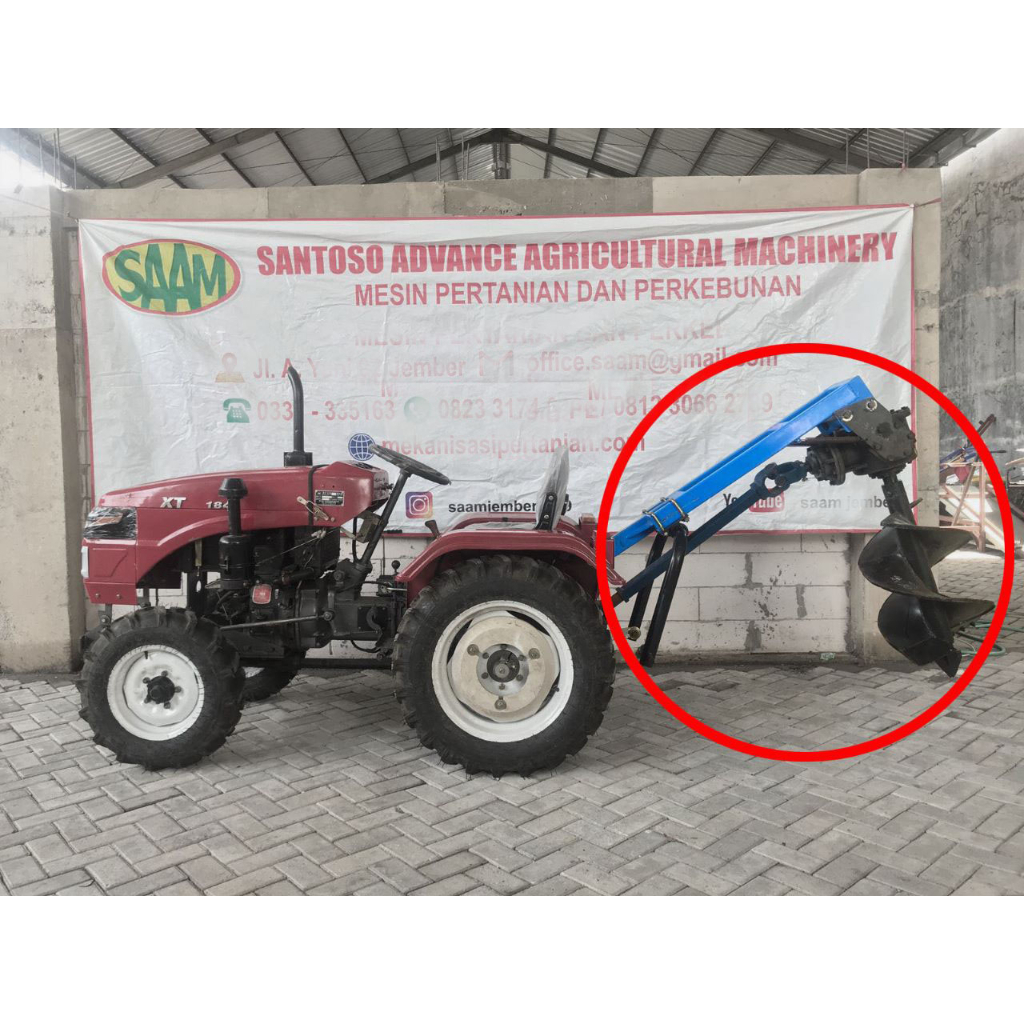Jual Alat Mesin Bor tanah Traktor untuk tanam pohon membuat lobang ...