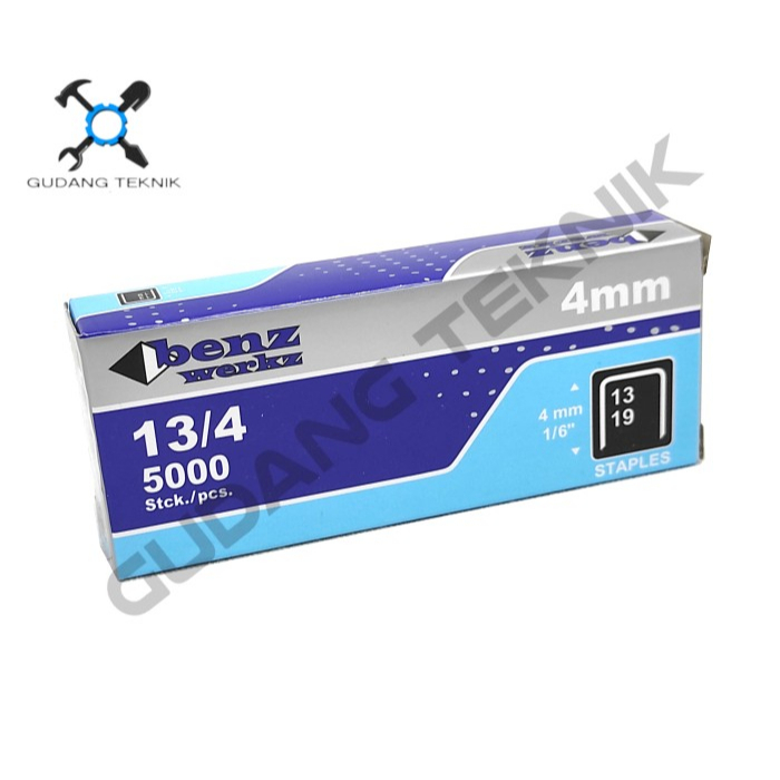 Jual Isi Staples Paku Tembak Model U 5000pcs 13/4 13/6 13/8 BENZ ...