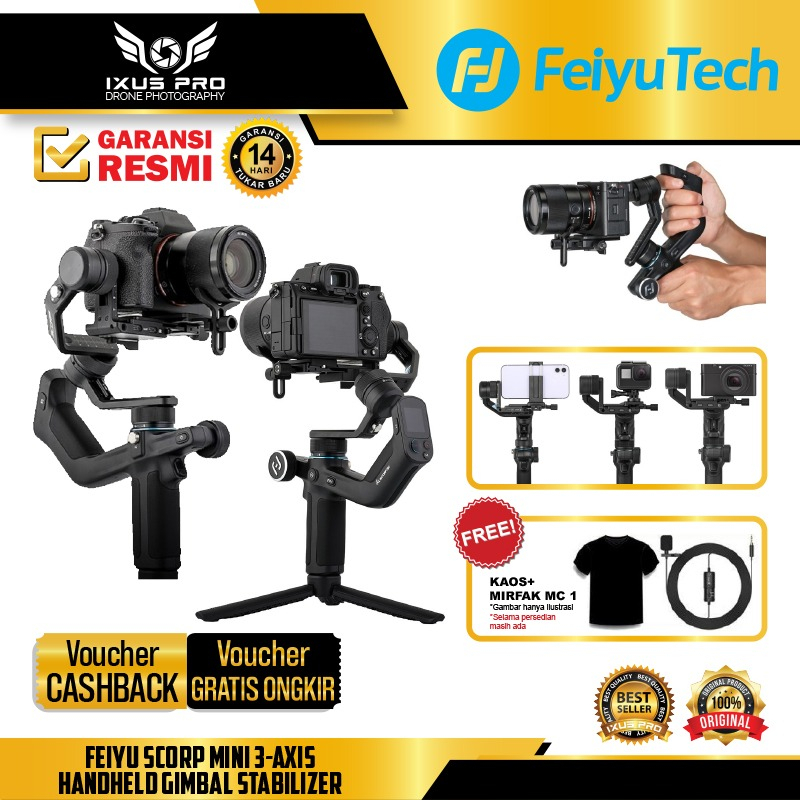 Jual Feiyu Scorp Mini 3-Axis Handheld Gimbal Stabilizer Garansi Resmi | Shopee Indonesia
