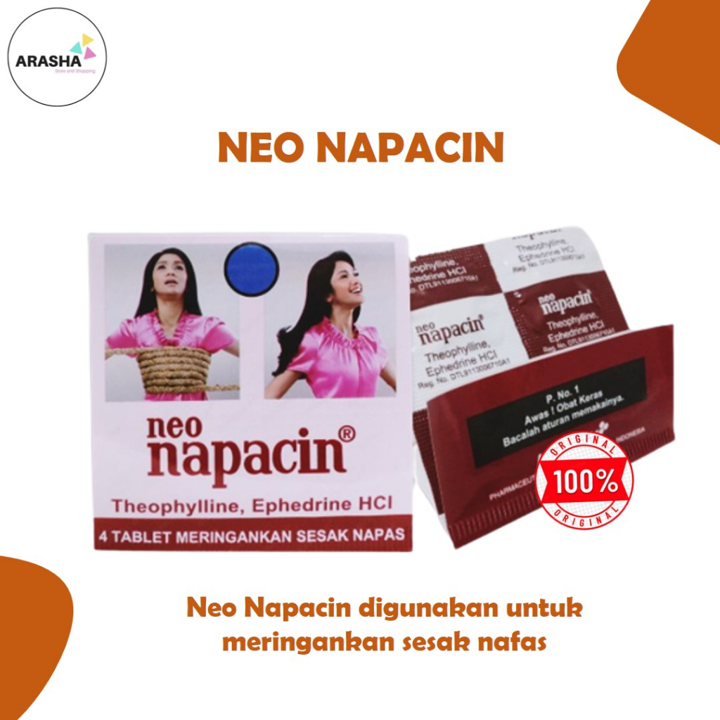 Jual NEO NAPACIN TABLET Obat Sesak Nafas/Saluran pernapasan [Perstrip ...