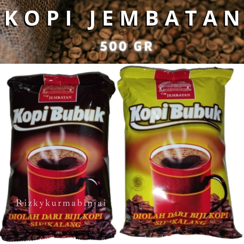 Jual Kopi Jembatan Kopi Bubuk Halus Hitam Sidikalang Medan 500gr ...