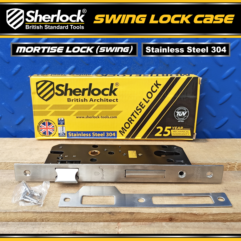 Jual Body Kunci Mortise Lockcase Sherlock Swing Lock Stainless Steel ...
