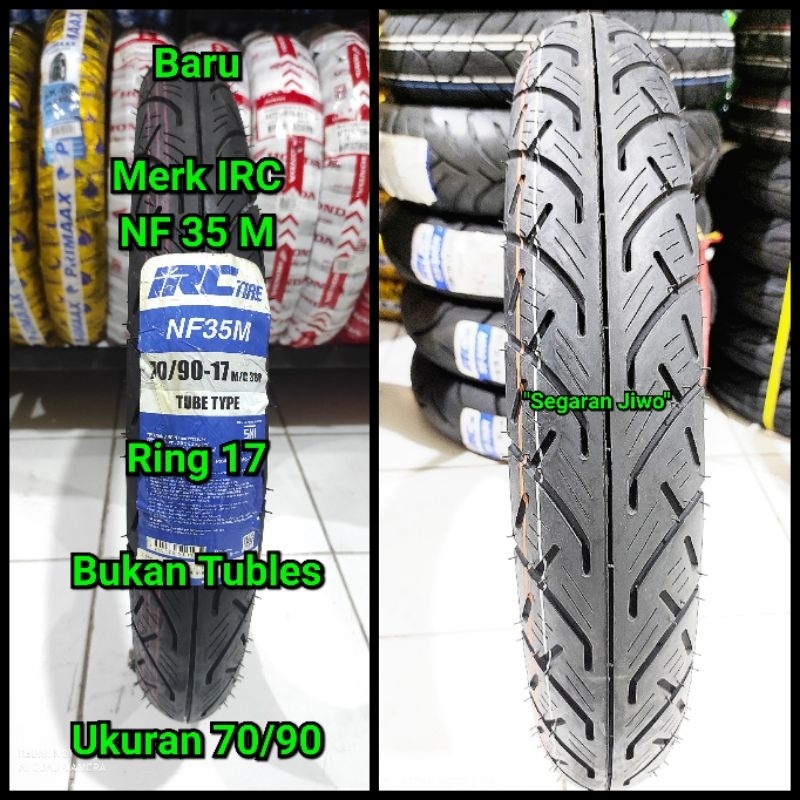 Jual Ban Motor ring 17 ukuran 70/90 merk IRC NF 35 M ban depan honda ...