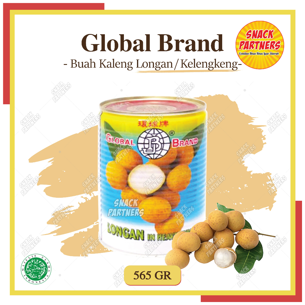 Jual GLOBAL BRAND LONGAN in Heavy Syrup 565 GR - Buah Kaleng Kelengkeng ...