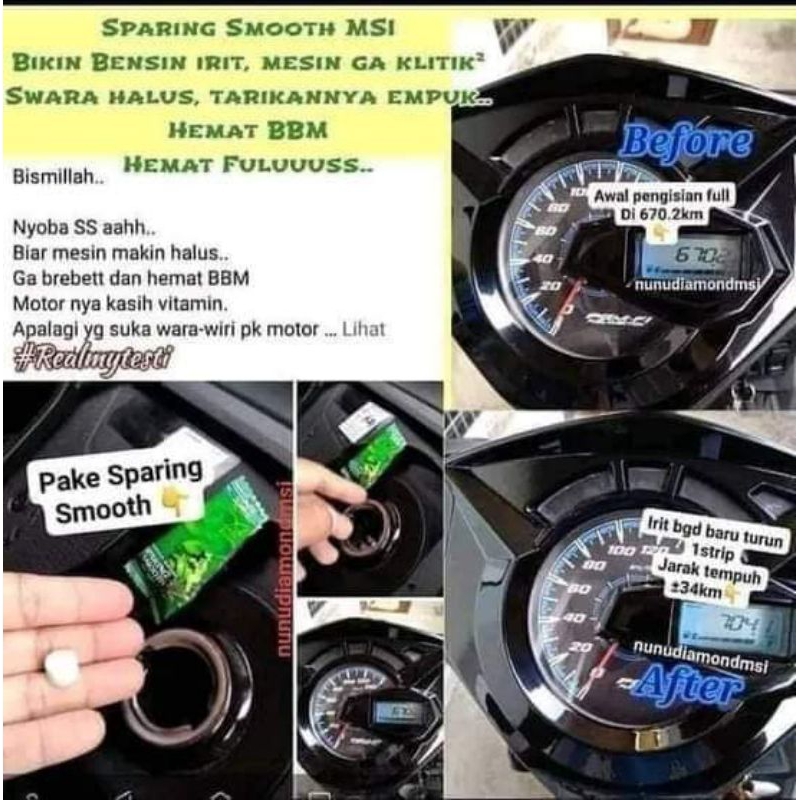 Jual SPARING SMOOTH MOTOR DAN MOBIL PER 1 TABLET (12-15 lt BBM ...