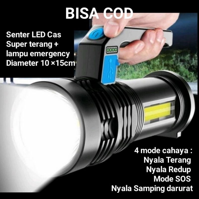 Jual Senter LED tangan super terang lampu darurat | Shopee Indonesia