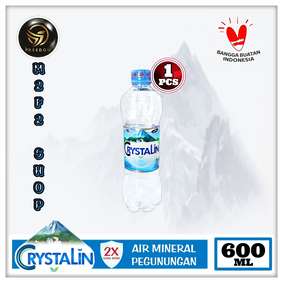 Jual Air Mineral Crystalline | Crystalin pH8+ Botol Tanggung Plastik Pet - 600 ml (Kemasan ...