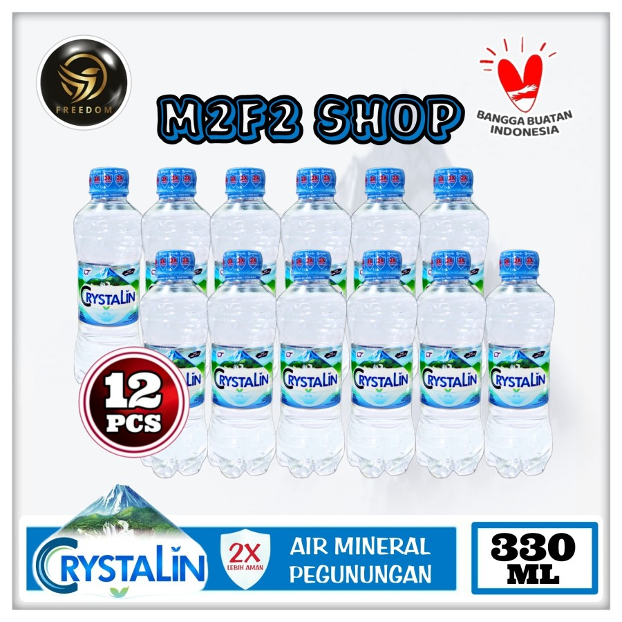 Jual Air Mineral Crystalline | Crystalin pH8+ Kemasan Botol Pet - 330 ml (Kemasan 12 Pcs ...