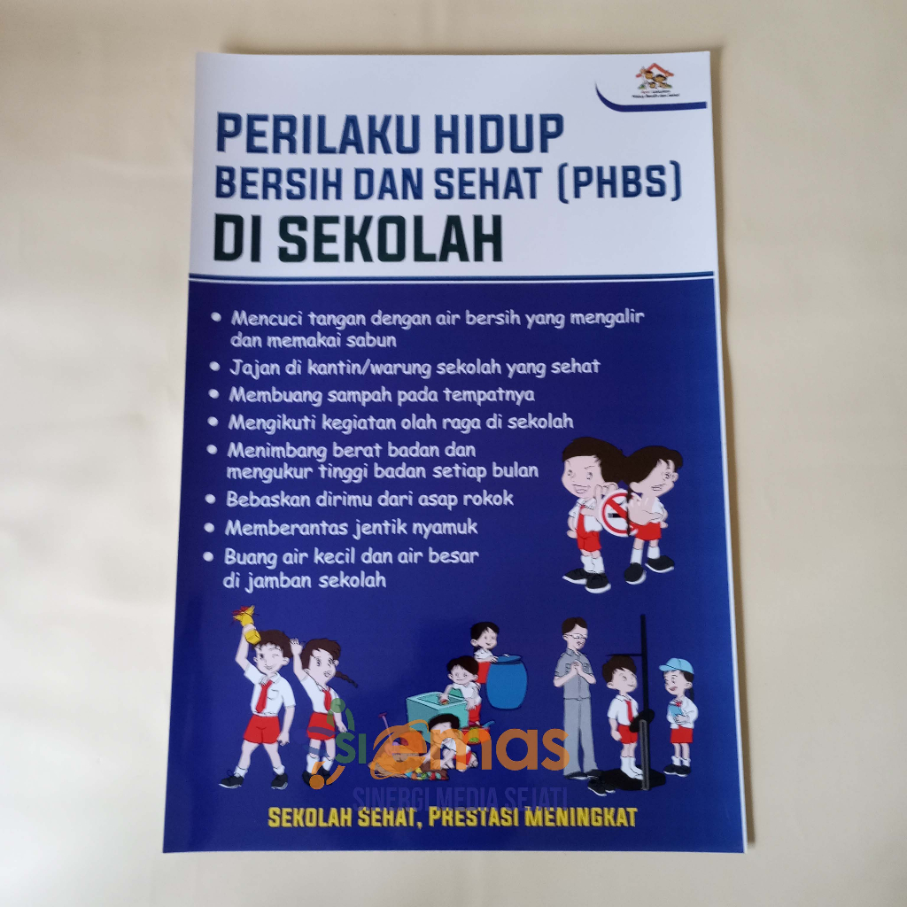 Jual Poster PHBS Sekolah | Poster Edukasi Hidup Bersih dan Sehat di ...