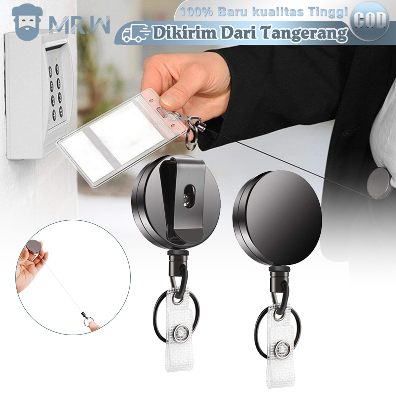 Jual Keychain Retractable Metal Gantungan Kunci Tali Retractable ...