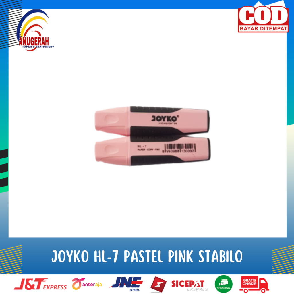 Jual JOYKO HL-7 PASTEL PINK STABILO (PCS) | Shopee Indonesia