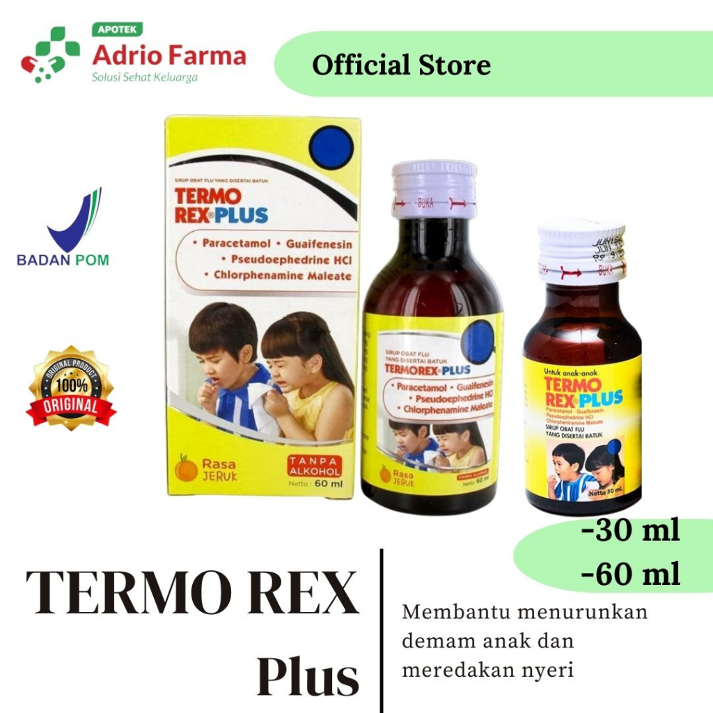 Jual TERMOREX Plus 30 ml 60 ml - Membantu menurunkan demam anak - Termo ...
