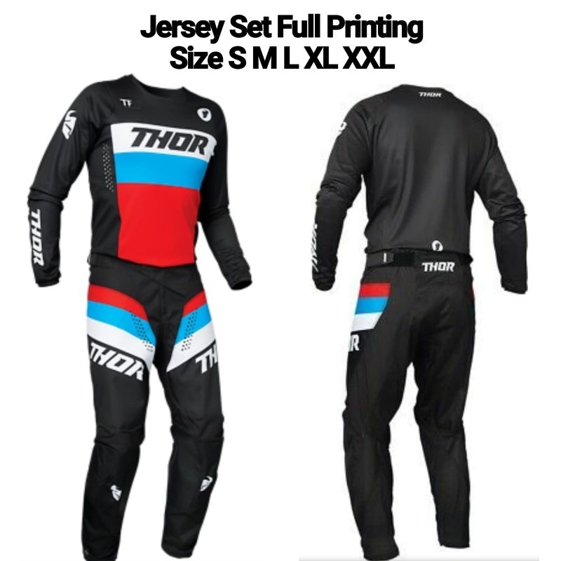 Jual Jerset Jersey Set Trail Cross Motocross Adventure Full Printing ...