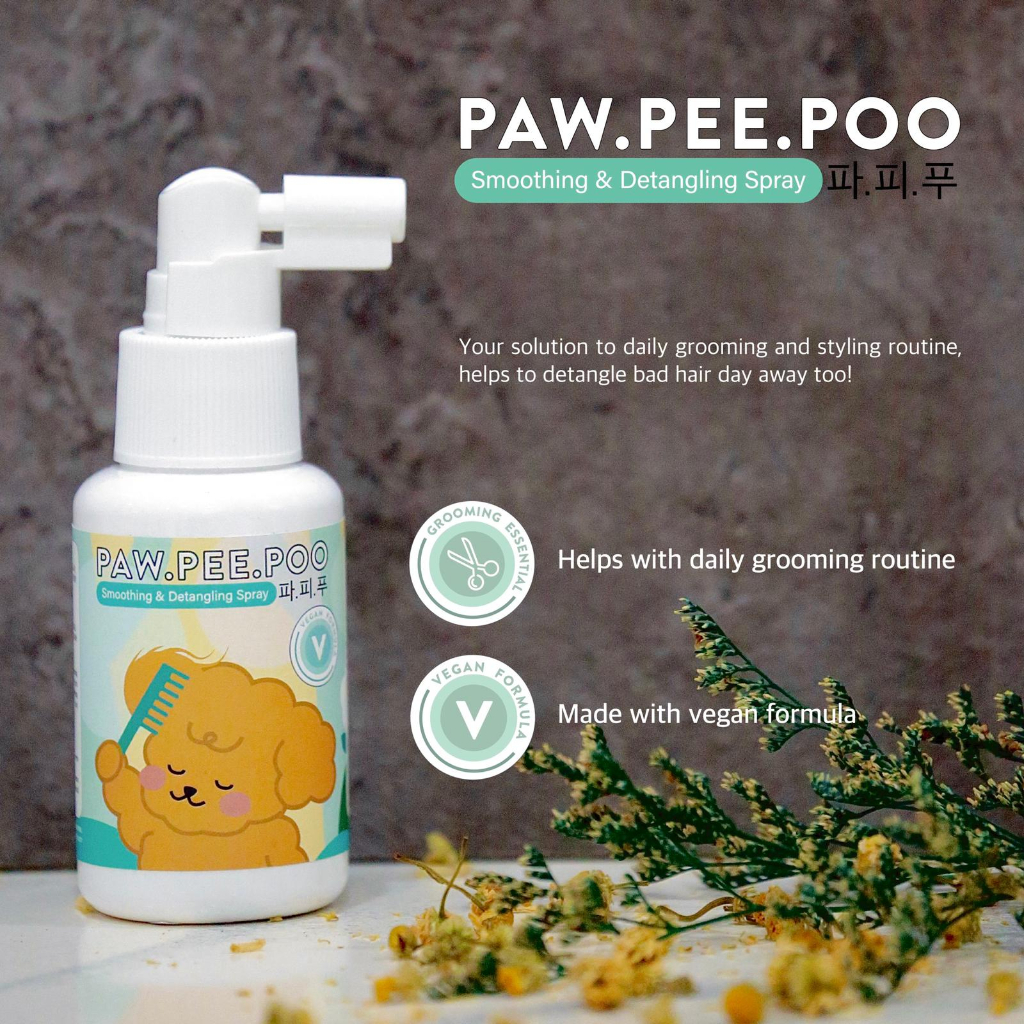 Jual Spray Anti Bulu Kusut Paw Pee Poo Smoothing & Detangling Spray ...