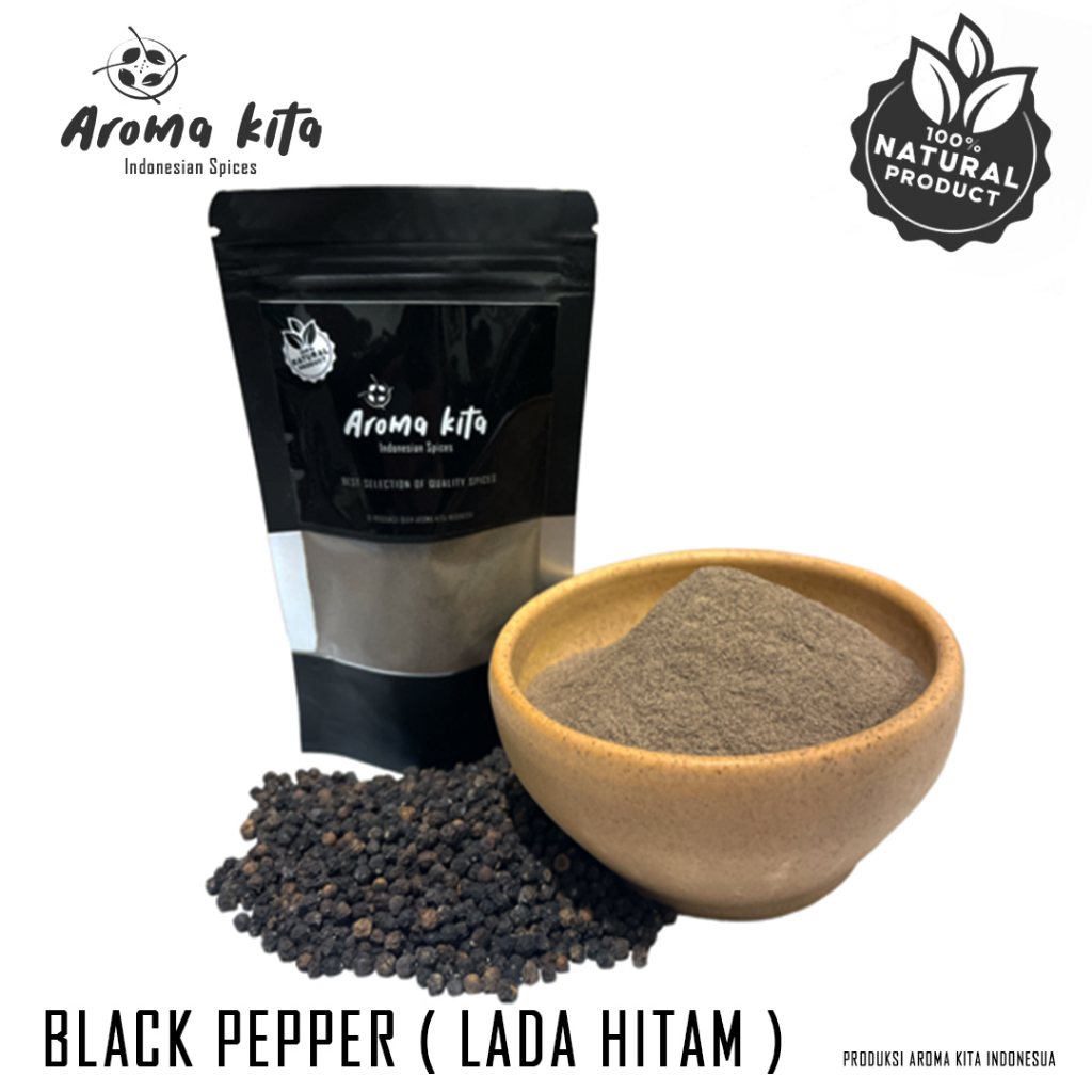 Jual Lada Hitam Bubuk / Lada Hitam Powder / Black Pepper Ground - 1 kg ...
