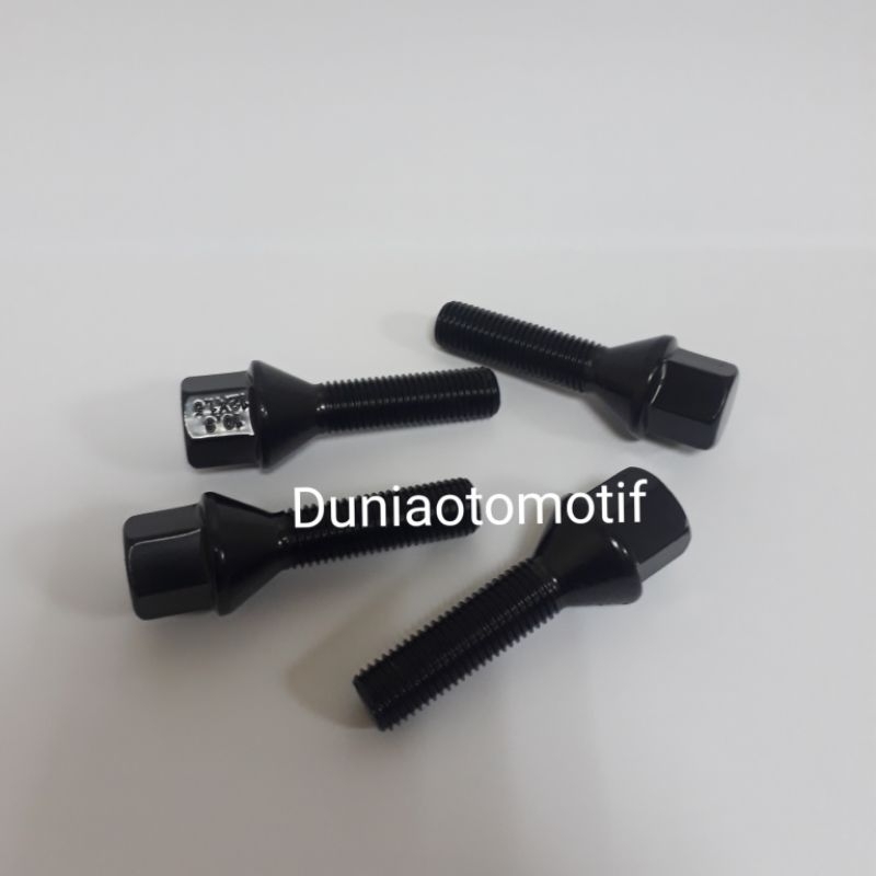 Jual Baut Roda Mercy / BMW 12mm x 1.5 Hitam Panjang Ulir 4cm | Shopee ...