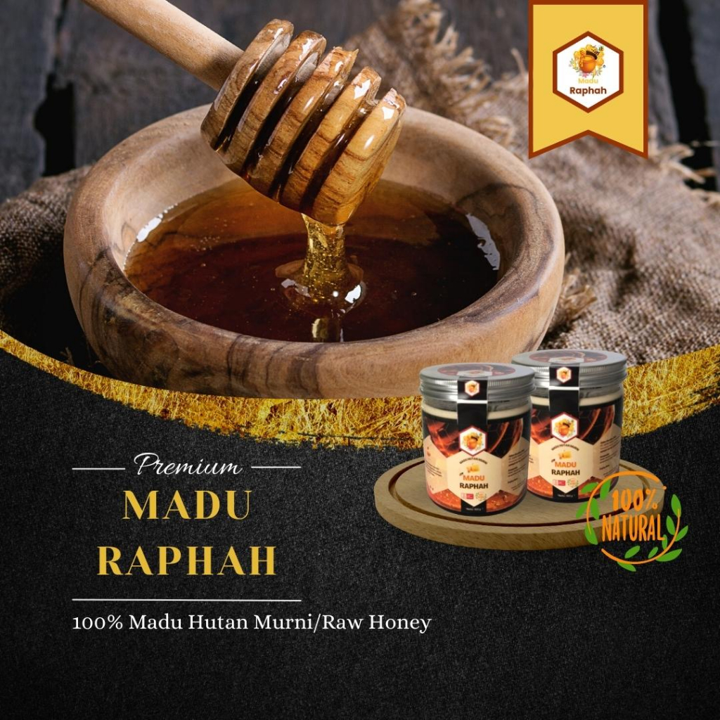 Jual Madu Raphah 650 gr Madu Hutan Murni, Madu Mentah (Raw Honey) | Shopee Indonesia