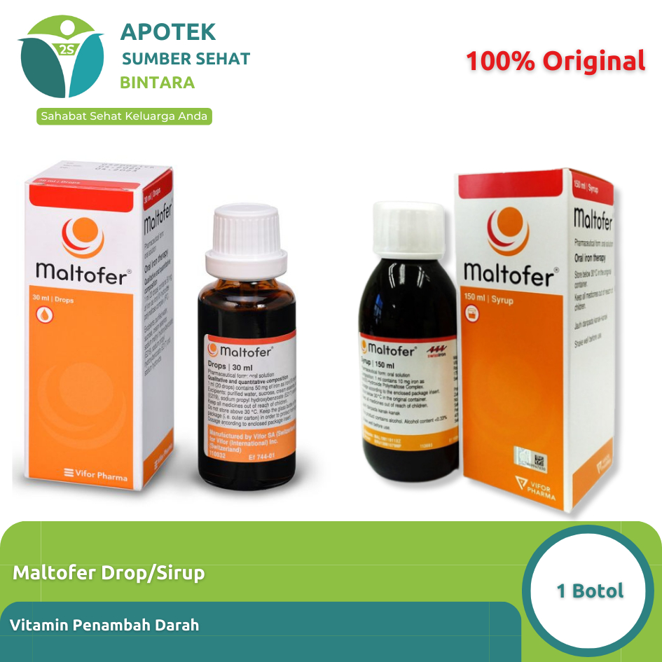 Jual Maltofer Drop | Maltofer Sirup – Suplemen Zat Besi untuk Cegah ...