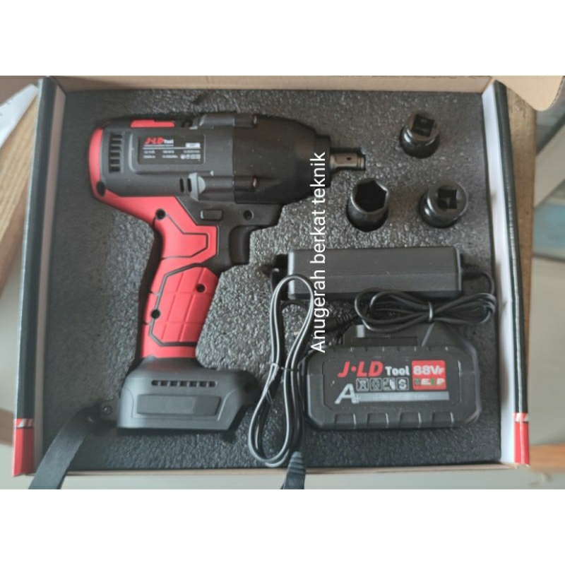 Jual JLD MESIN BOR IMPACT WRENCH TORSI BESAR 550 NM CORDLESS 1 BATERAI ...