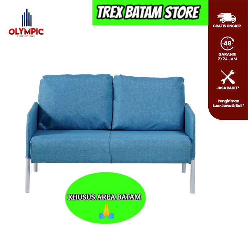 Jual OLYMPIC SOFA TAMU SOFA LIPAT SOFA MINIMALIS FILLBERT BLUE [ batam ...