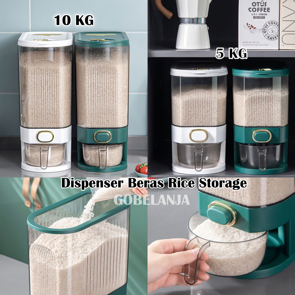 Jual Dispenser Beras Rice Storage 5KG dan 10KG Kontainer Beras Tempat ...