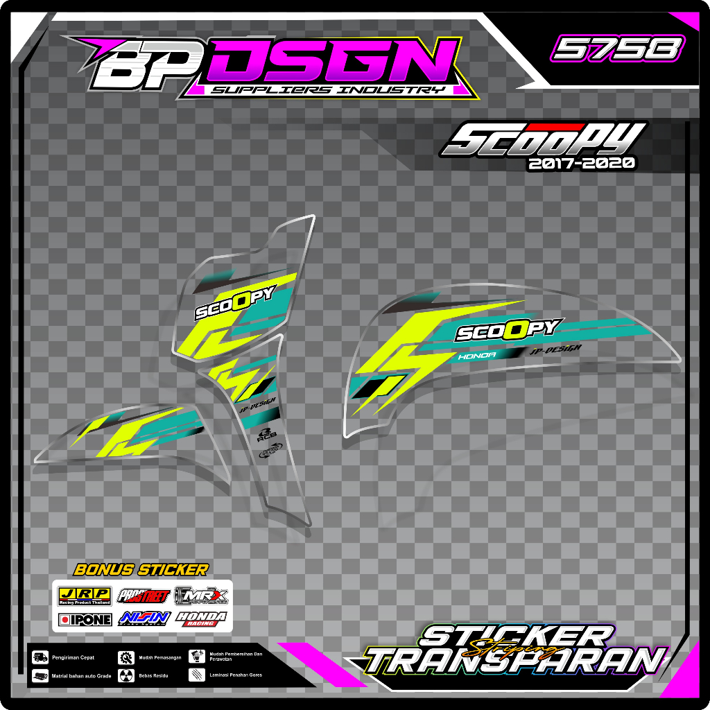 Jual STIKER STRIPING TRANSPARAN SCOOPY FI NEW - Striping Motor Honda ...