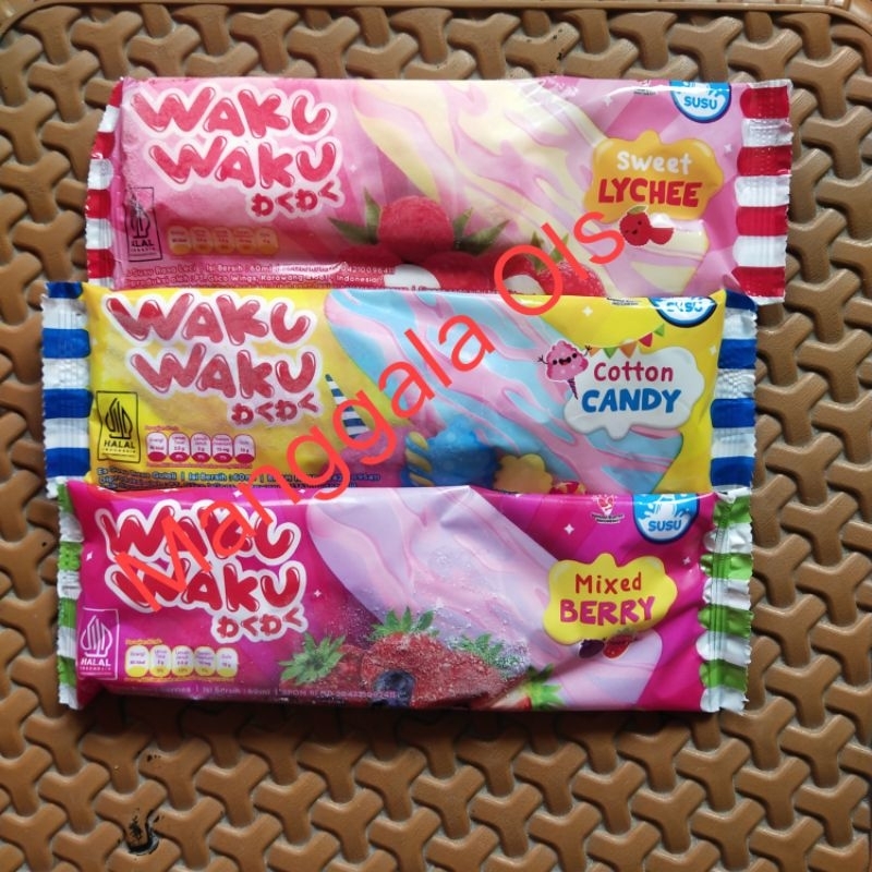 Jual Es Glico Wings Waku Waku Sweet Lychee , Mix Berry , Cotton Candy | Shopee Indonesia