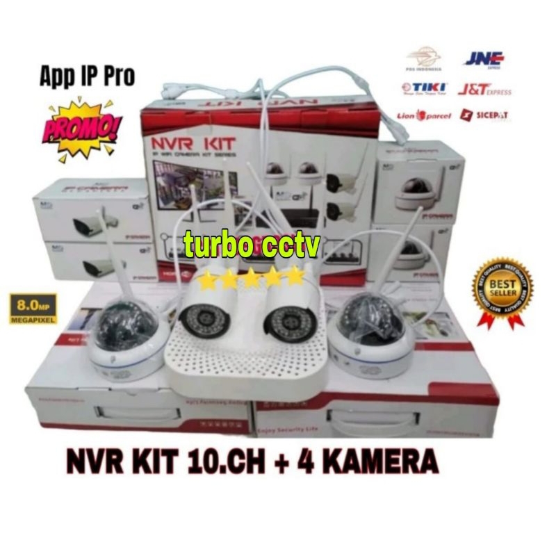 Jual PAKET NVR KIT IP CAMERA 4CH CCTV WIRELESS 8MP + HDD 500GB | Shopee ...