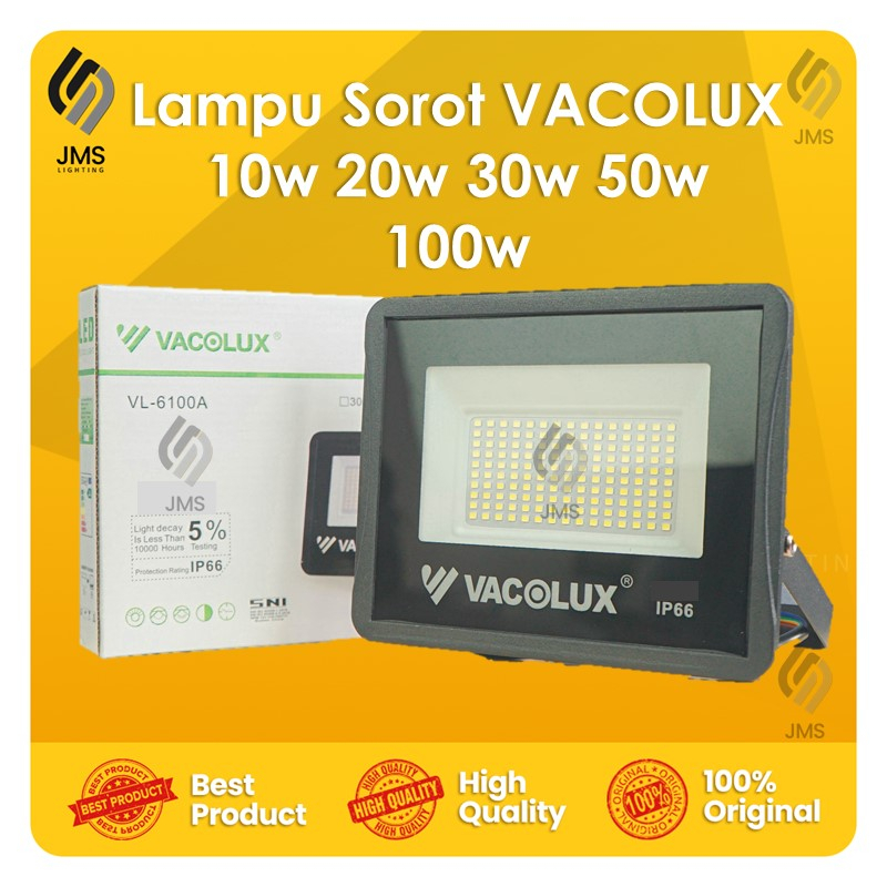 Jual Lampu Sorot Tembak VACOLUX Outdoor SMD 10W 20W 30W 50W 100W High Quality | Shopee Indonesia
