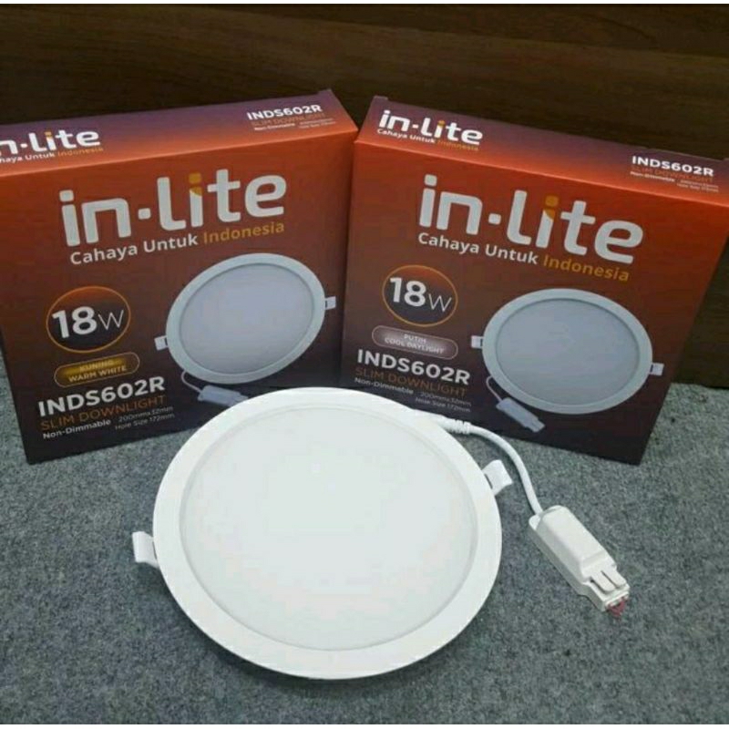 Jual Inlite Slim Downlight 18 Watt Inds602R Lampu Plafon In-Lite 18 W ...