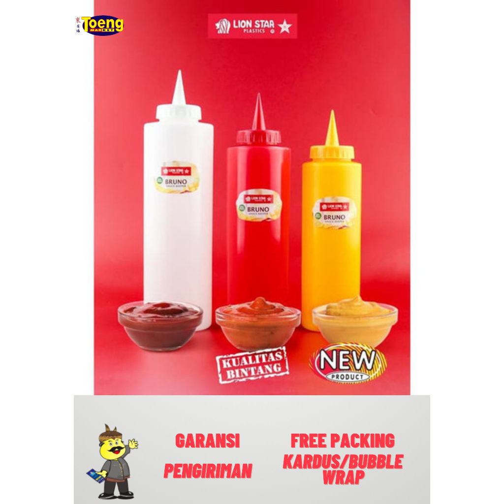 Jual BRUNO SAUCE KEEPER 550ml LS / BOTOL SAOS / BOTOL MAYONES LION STAR ...