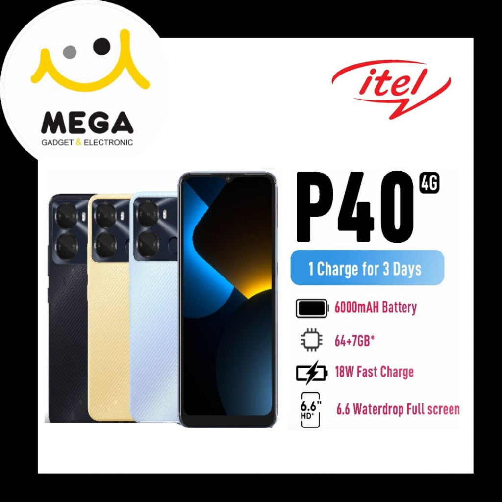 Jual Itel P40 4GB + 64GB Garansi Resmi Itel Indonesia | Shopee Indonesia