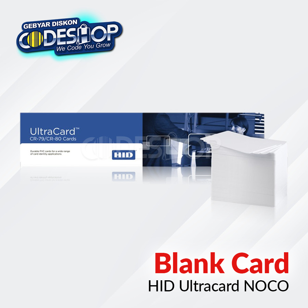 Jual Ultracard HID Noco CR80 Blank ID Card Kartu PVC Putih Polos 81754 ...