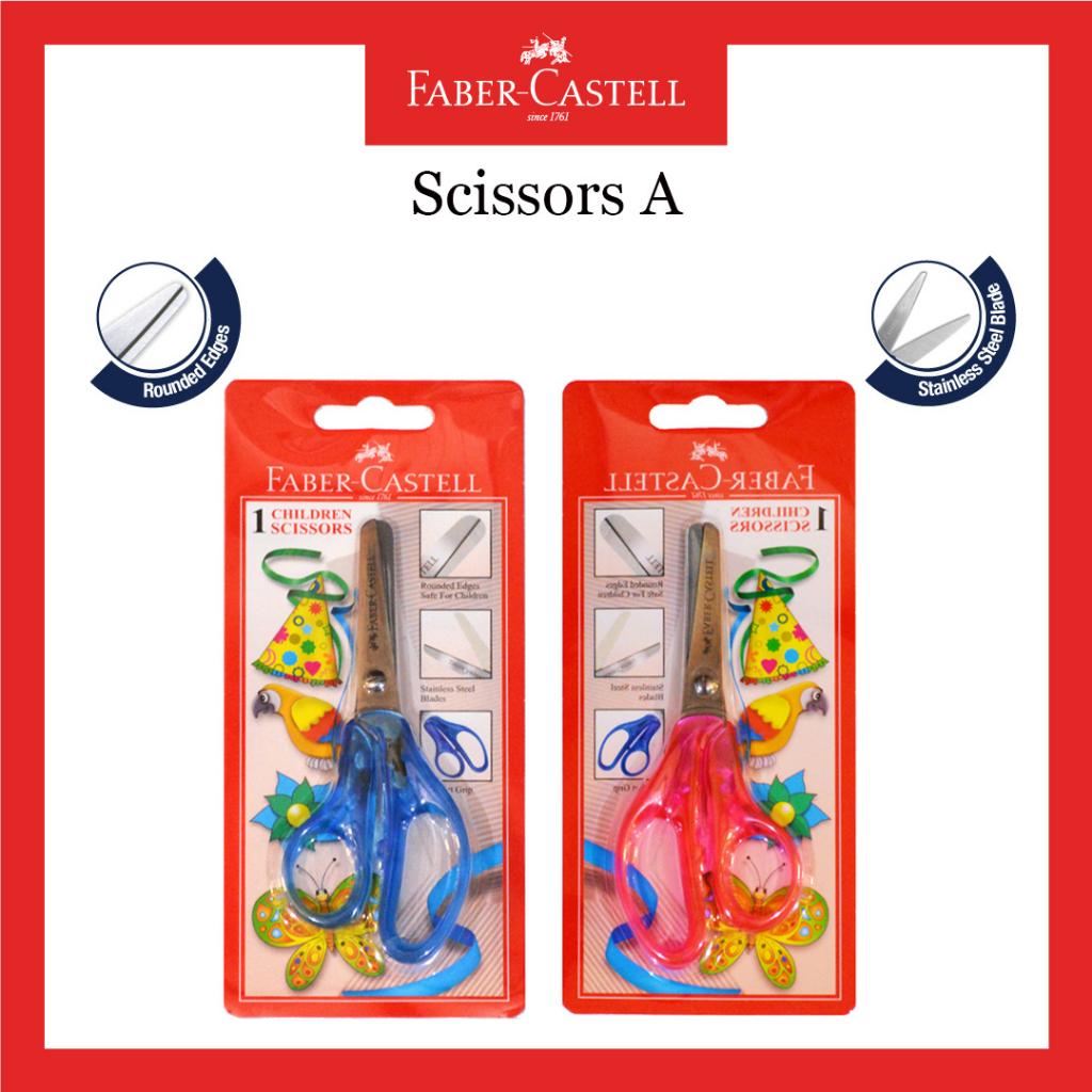 Jual Gunting Faber Castell A / Untuk Anak-Anak / Children Scissor ...