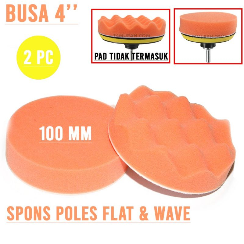 Jual Busa Poles Pad Bulat 4" Busa polishing Coumpond Body mobil ...