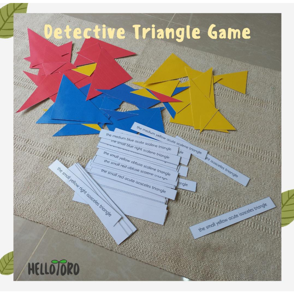 Jual DETECTIVE TRIANGLE GAME MAINAN MATEMATIKA GEOMETRI MONTESSORI ...