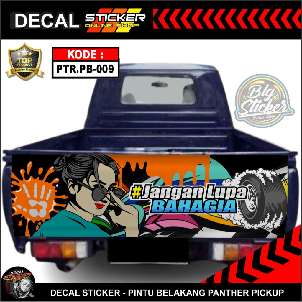 Jual STIKER PANTHER PICKUP PINTU BELAKANG OMBENG VARIASI CUSTOM DECAL ...