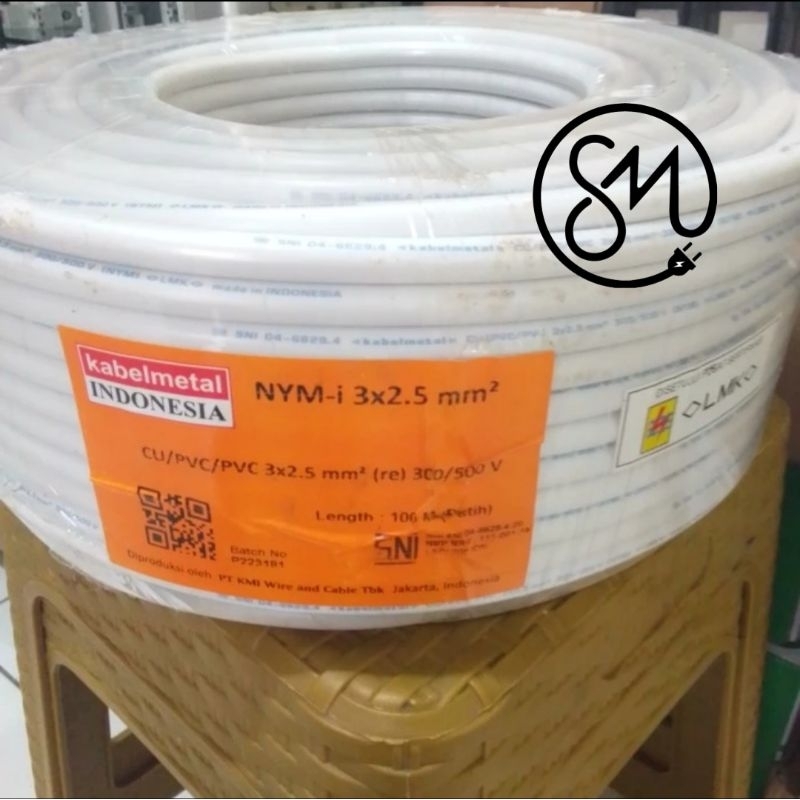 Jual Kabel NYM 3x2.5 mm Merek Metal meteran SNI kawat tunggal 3x2,5 | Shopee Indonesia