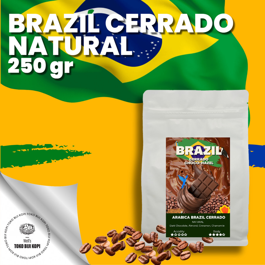 Jual KOPI ARABIKA BRAZIL CERRADO NATURAL ROASTED BEAN COFFEE - 250 GRAM ...